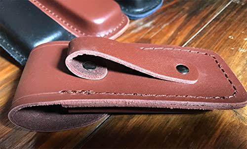 HQ Knife Case Leather Sheath for Folding Outdoor Pocket Knife Pouch Tools with Belt Loop Case,It can be Attached in Your Belt
