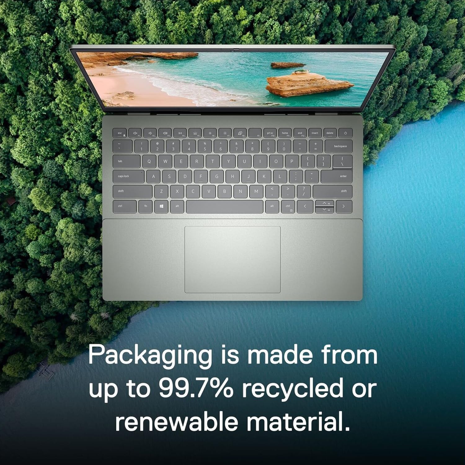 Dell Inspiron 14" FHD+ Business Laptop, AMD 8-Core Ryzen 7 5825U, 32GB RAM, 1TB PCIe SSD, Backlit Keyboard, Fingerprint Reader, Webcam, USB-C, WiFi 6, HDMI, PDG HDMI Cable, Pebble Green, Win 11 Pro