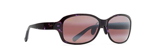 Maui Jim Women's Koki Beach Polarized Fashion Sunglasses, Purple Tortoise/Maui RoseĀ®, Medium