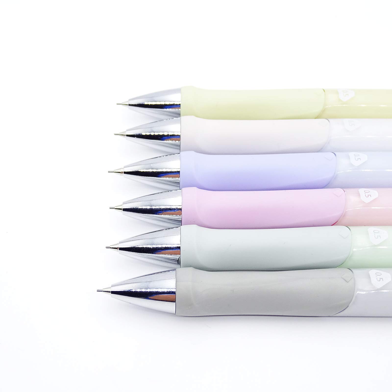 COLNK Mechanical Pencils 0.5mm for Drawing, Refillable Drafting Pencil with Ergonomic Comfort Grip, Pack-6pcs