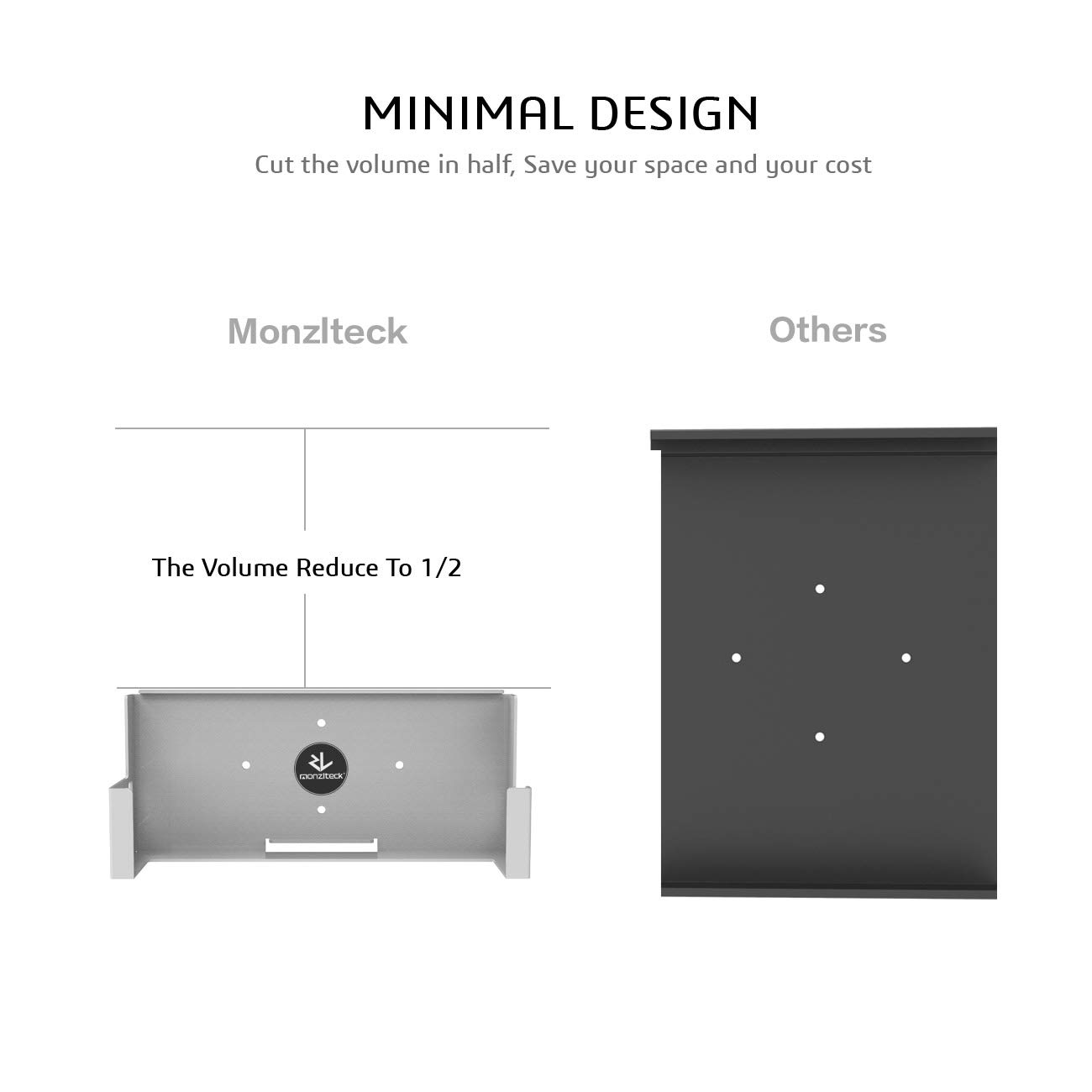 Monzlteck Wall Mount for Xbox One S，All Metal Vertical Hanging On Wall with Power Botton Left/Right,Wall Shelf Bracket for Xbox 1S