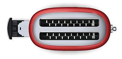 Smeg TSF02RDUS 50's Retro Style Aesthetic 4 Slice Toaster, Red