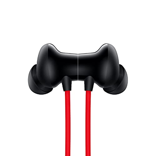 OnePlus Bullets Wireless Z2 Bluetooth 5.0 in Ear Earphones, Bombastic Bass – 12.4 mm Drivers, 30 Hrs Battery Life (Acoustic Red)