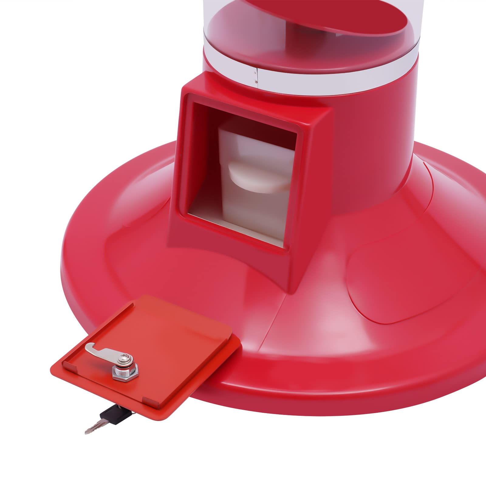 Commercial Vending Machines, Large Spin and Drop Gumball Machine Kids Twirling Style Candy Dispenser for Stores, Amusement Parks, Hypermarkets, Game Halls, Shopping Malls (Red)