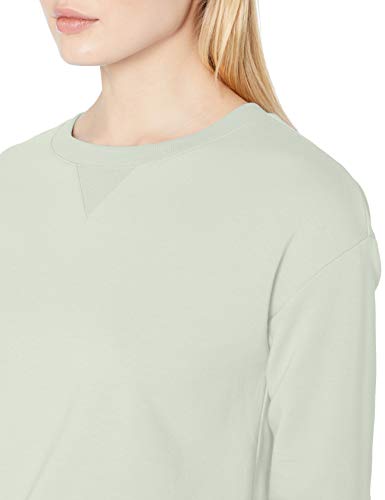 Daily Ritual Women's Terry Cotton and Modal Oversized-Fit Long-Sleeve Crewneck Sweatshirt, Light Green, X-Large