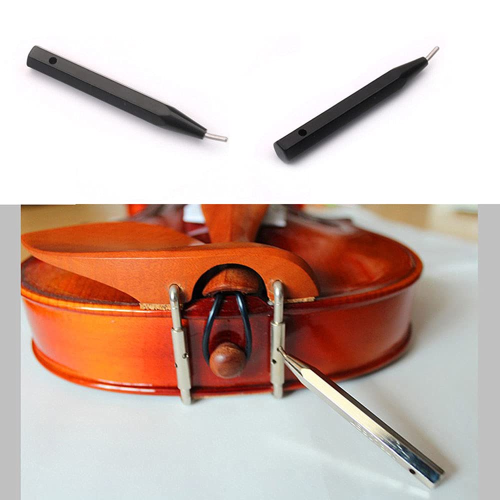 ZRM&E Alloy Violin Chin Rest Shaft Screwdriver Screw Wrench Tool 65x7mm, Black