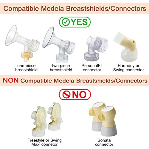 Maymom Backflow Adapter Compatible with Spectra S1, Spectra S2, Spectra 9 Plus Pump; to Be Used and Compatible with Medela Flanges and Bottles (Maymom Flange Adapter)