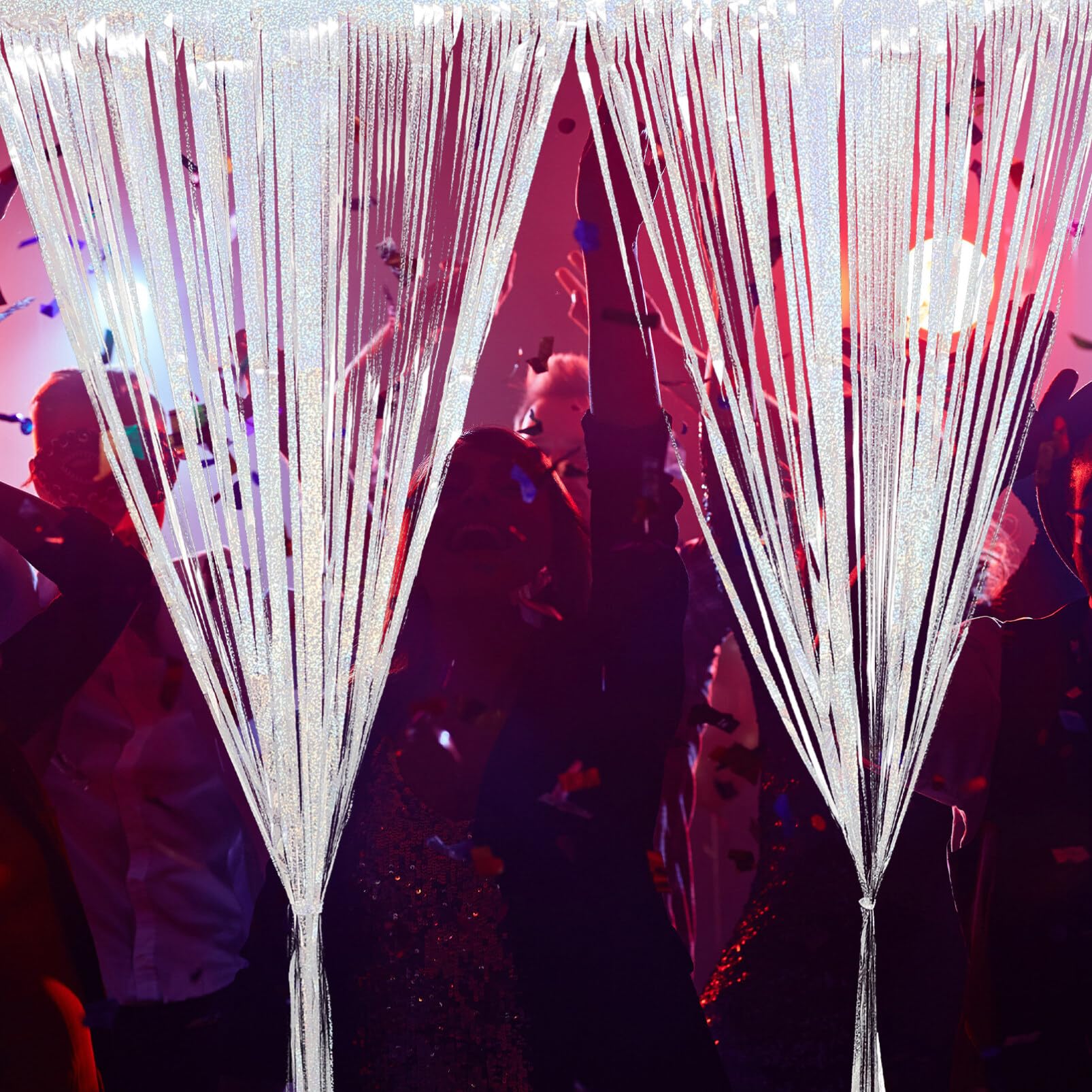 Didiseaon 2pcs Decor Party Backdrop Party Supplies Fringe Garland Fringe Backdrop Birthday Backdrop Party Layout Props Curtain Child Plastic Streamer