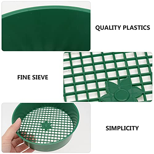 DOITOOL 5pcs Plastic Mesh Sieve Mesh Filter Sifter Plastic Garden Sieve Dirt Sieve Soil Sifting Pan Compost Sifter Screen Mesh Garden Sieve Sand Sifter Sieves Beach Shaker Automatic Child