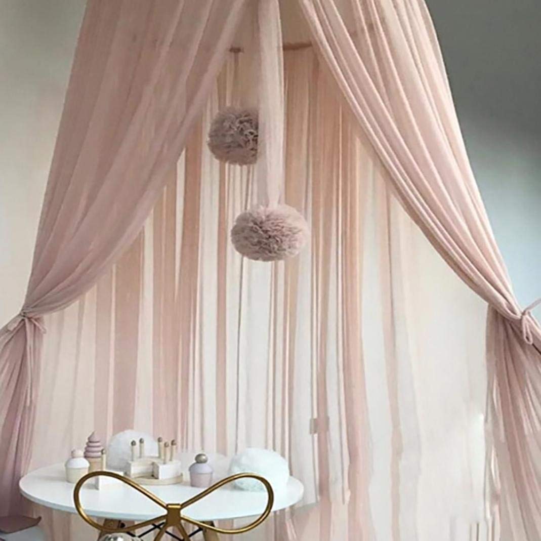 difcuyg5Ozw Lightweight Home Bed Netting Hanging Chiffon Balls Decoration, Lovely Mosquito Net Ornament Accessories - White