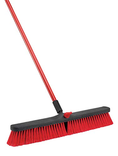 Libman 805 Multi-Surface Push Broom with Recycled Broom Fibers, 24"