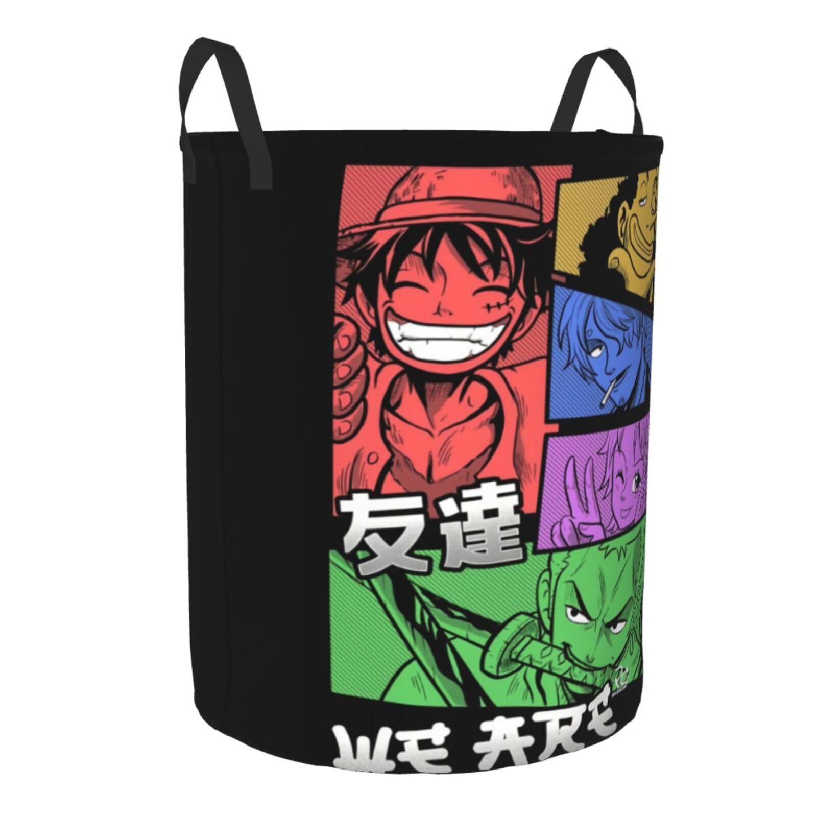 Jzpsvtty Anime Yu Yu Hakusho Large Capacity Round Laundry Basket With Handle Foldable Waterproof Laundry Basket, Small