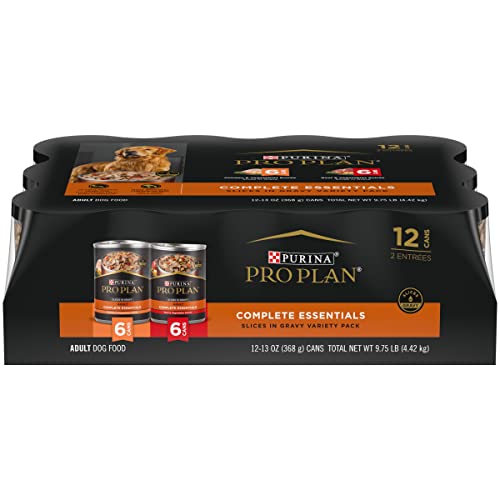 Purina Pro Plan High Protein Dog Food, Wet Dog Food Variety Pack, Classic Pate Entrees - (Pack of 12) 13 oz. Cans