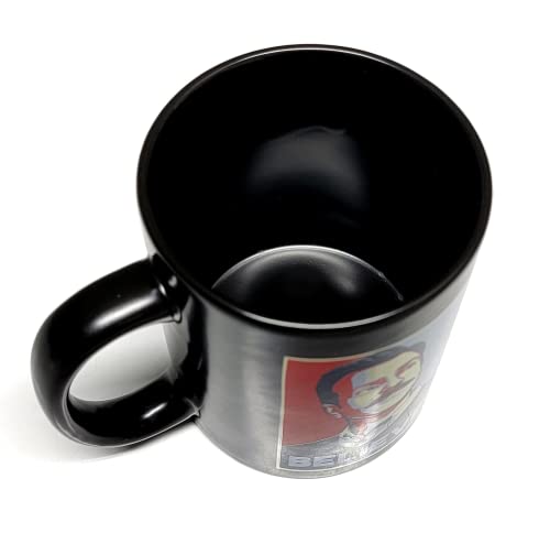 Mean Muggin Believe - 11oz Ceramic Black Mug - Artwork on Both Sides - Funny - Giftable Foam Box Protection - Inspired by Ted Lasso