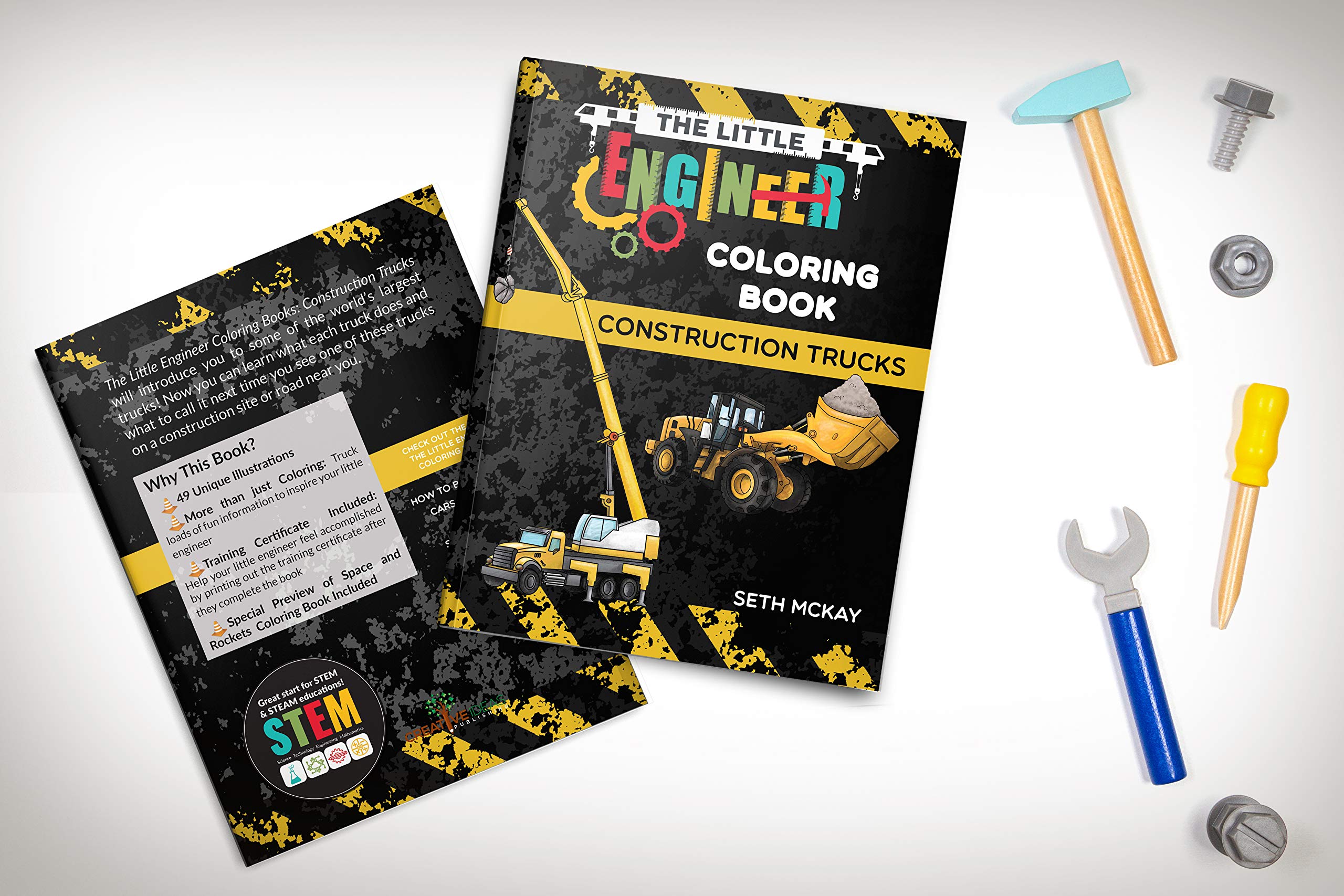 The Little Engineer Coloring Book - Construction Trucks: Fun and Educational Construction Truck Coloring Book for Preschool and Elementary Children