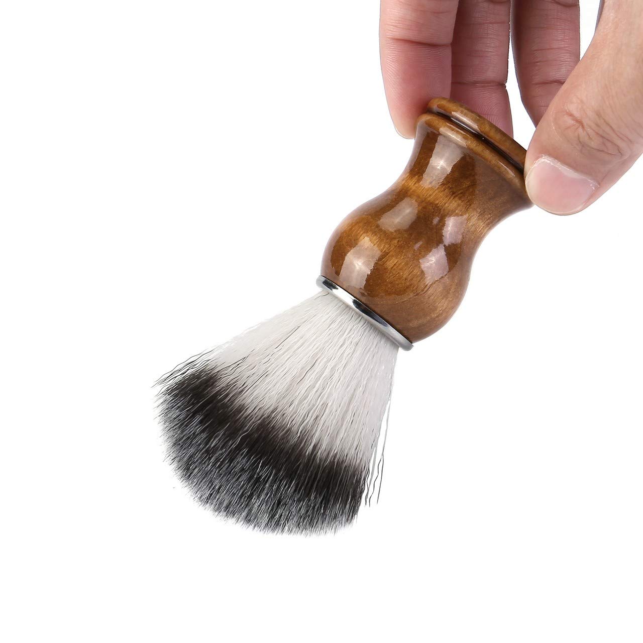 FALETO Stainless Steel Shaving Set, Shaving Brush Stand Holder and Bowl, for Men Wet Shaving