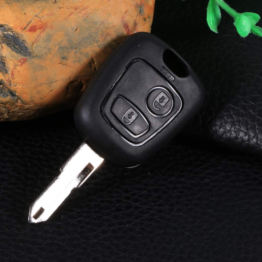 Cuque 2 Button with Uncut Blade Auto Car Key Blank Remote Fob Shell Case for Peugeot 206