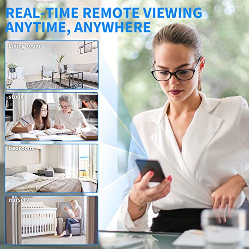 Crazytree Mini Wireless WiFi Camera Security Camera Built-in Battery - 120° Wide Angle Lens HD 1080P Nanny Camera with Night Vision, Remote Viewing for Security with iOS,Android Phone APP
