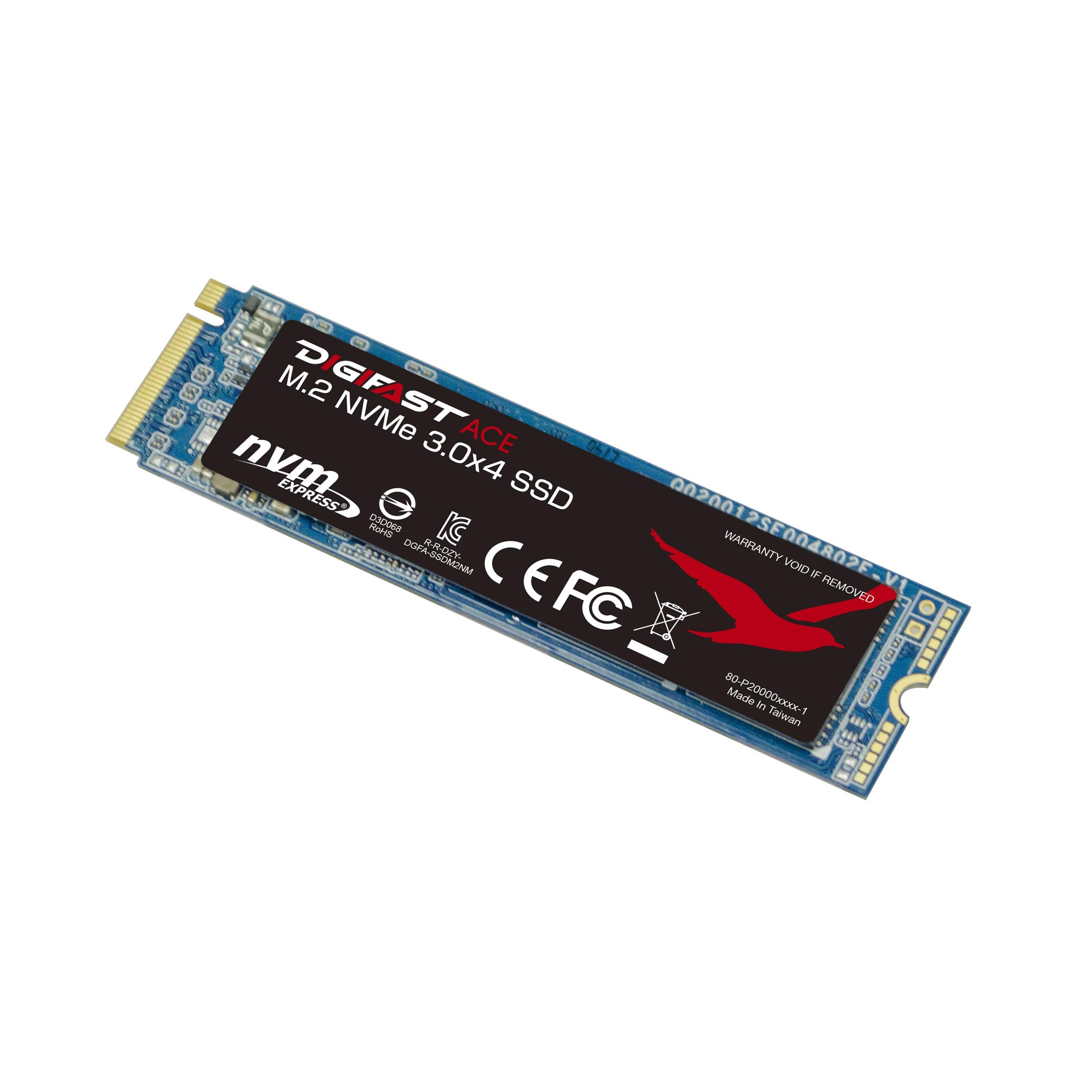 Digifast Ace 1TB M.2 NVMe SSD - Gen3x4 PCIe, M.2 2280, Smart Monitoring