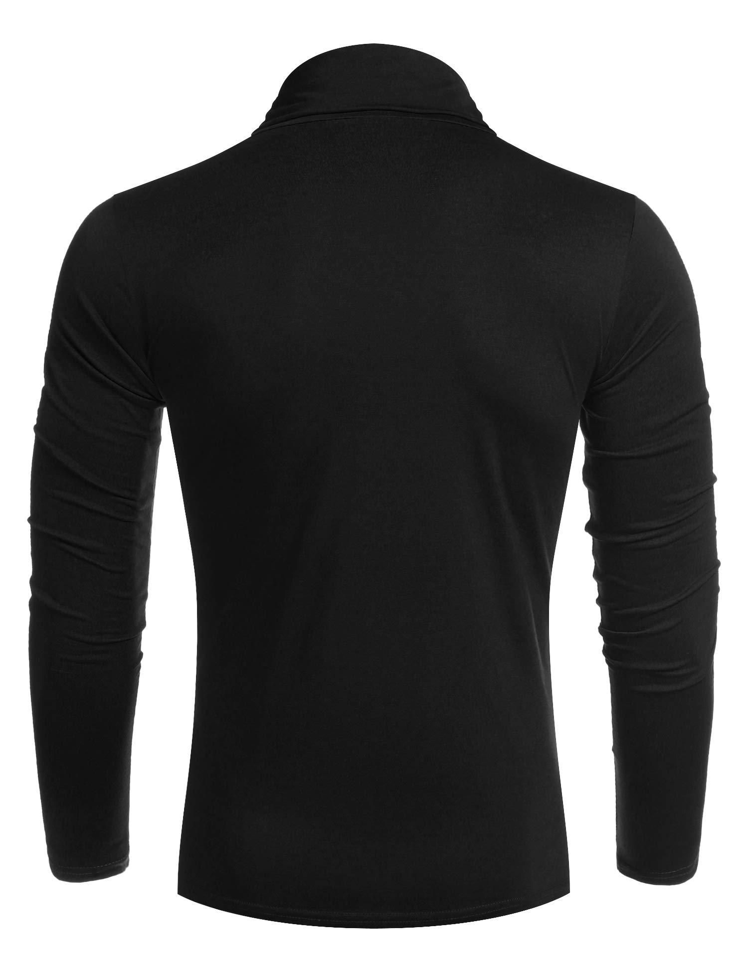 COOFANDY Men's Casual Slim Fit Turtleneck T Shirts Lightweight Basic Cotton Pullovers