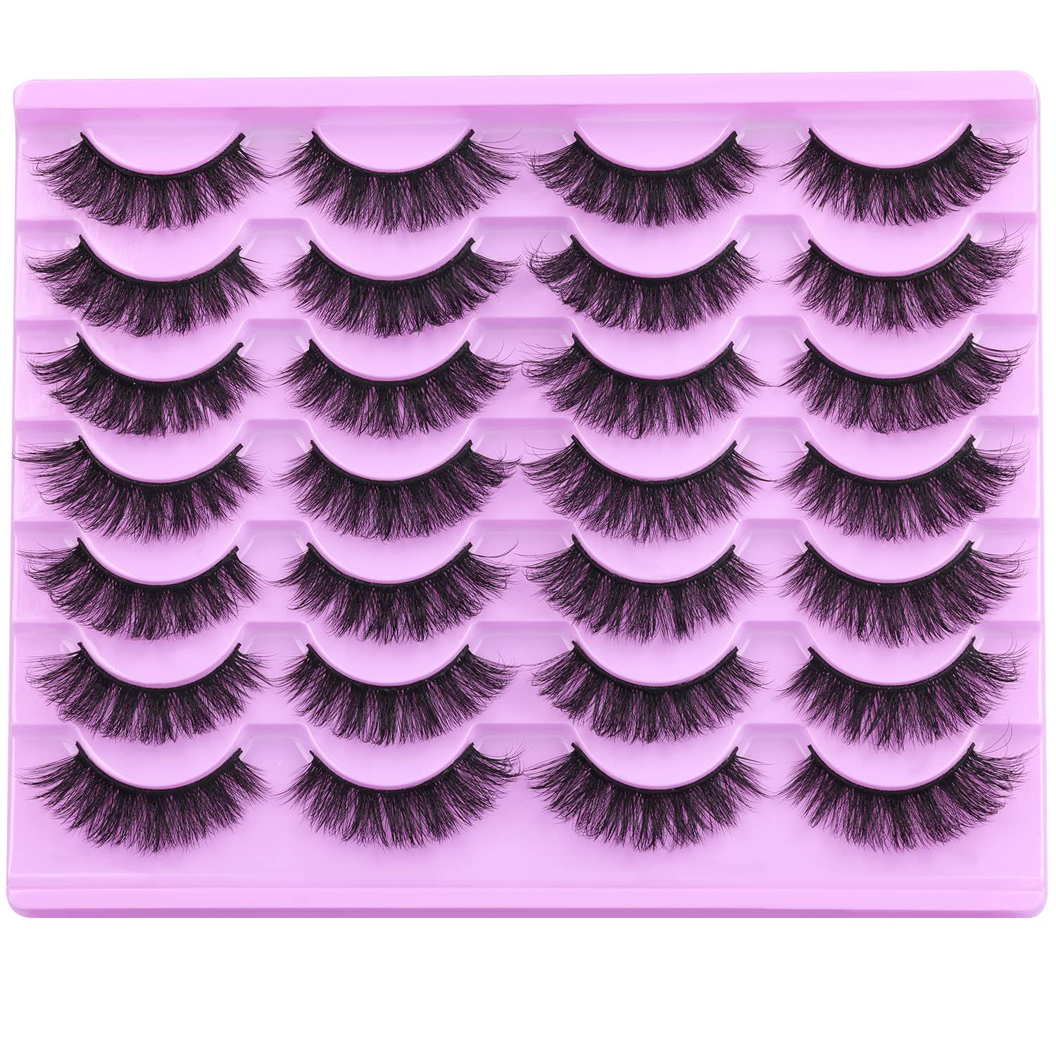 Lashes That Look Like Extensions False Eyelashes Natural Look Fluffy Wispy Faux Mink Lashes 16mm Fake Eye Lashes Pack by Kiromiro