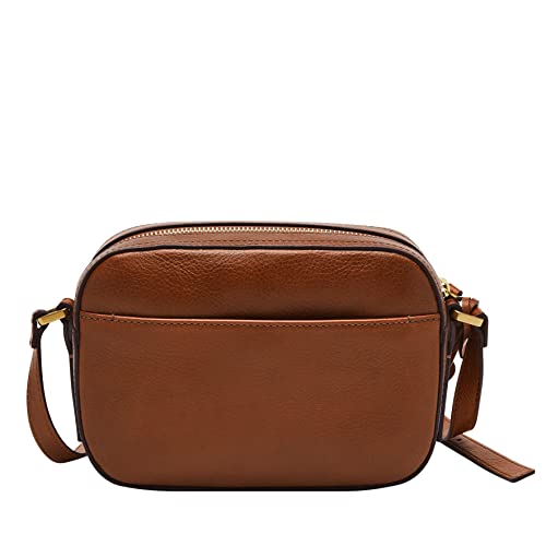 Fossil Women's Liza Leather Camera Bag Purse Handbag, Brown (Model: ZB1771200)