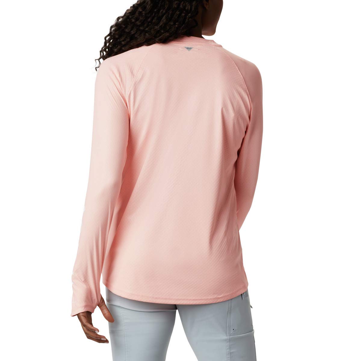 Columbia Women's Tidal Deflector Zero Mock Long Sleeve, Tiki Pink, Medium