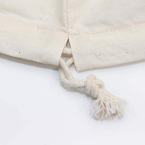 DINYAO Cotton Drawstring Bags Party Christmas Gift Fabric Package Small Pouches 12 pcs (3.5x4.3 inches)