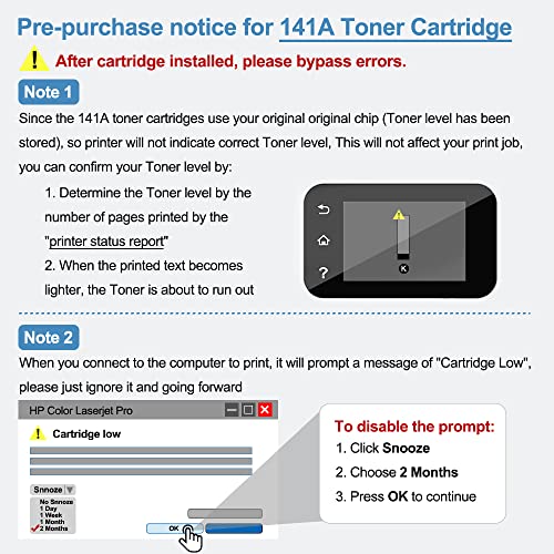 MxVol 141A Black Toner Cartridge (NO Chip) Compatible Replacement for HP 141A W1410A Work for Laserjet M110we M110w MFP 140we M139we M140w Printers - 2,000 Pages (Black High Capacity 1-Pack)