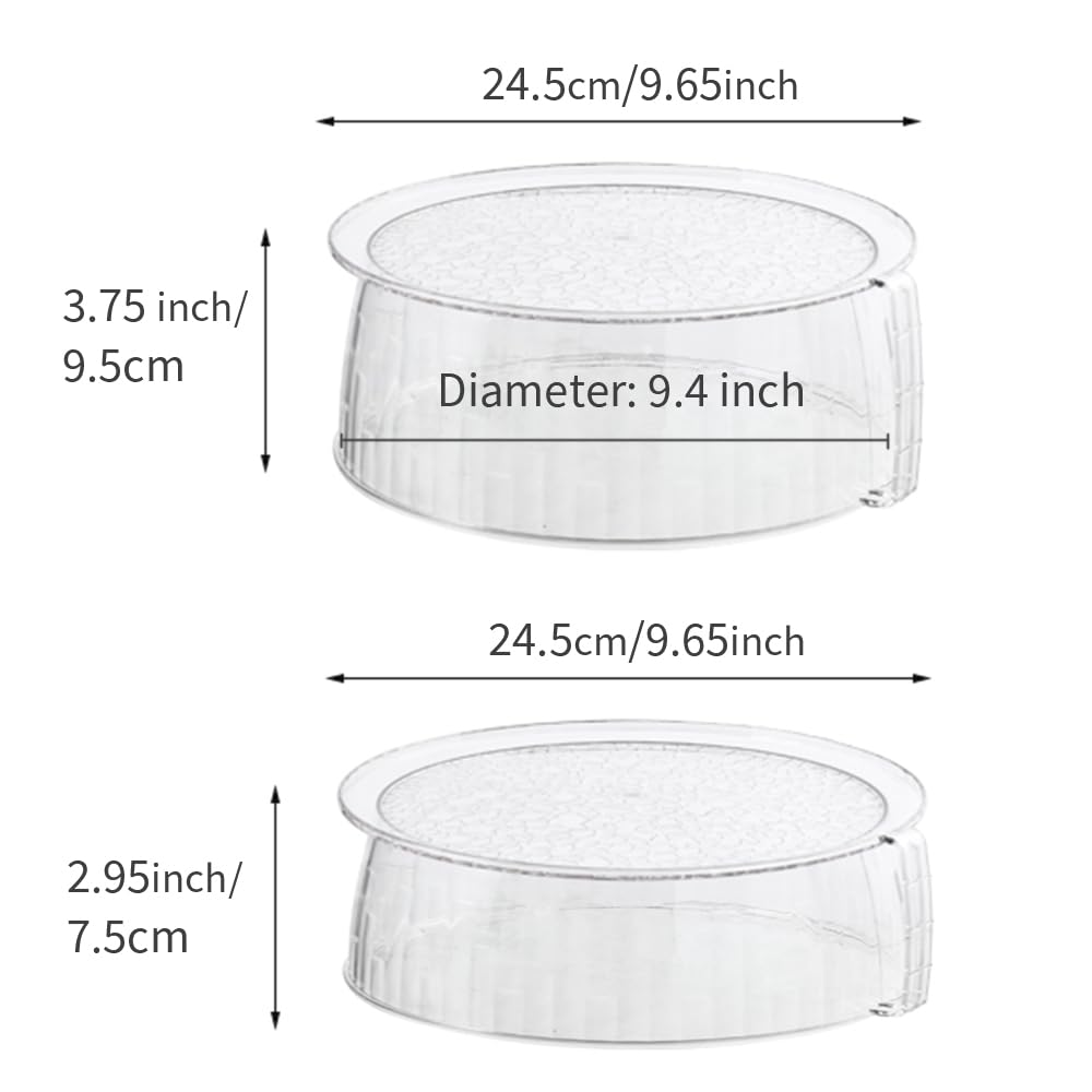 Microwave Splatter Cover for Food, Splash Guard Lid with Handle, Bug-resistant Cover for Food, Food Heating Cover, Easy to Wash & Food Grade Plastics (Tall & Short, 2-Pack)
