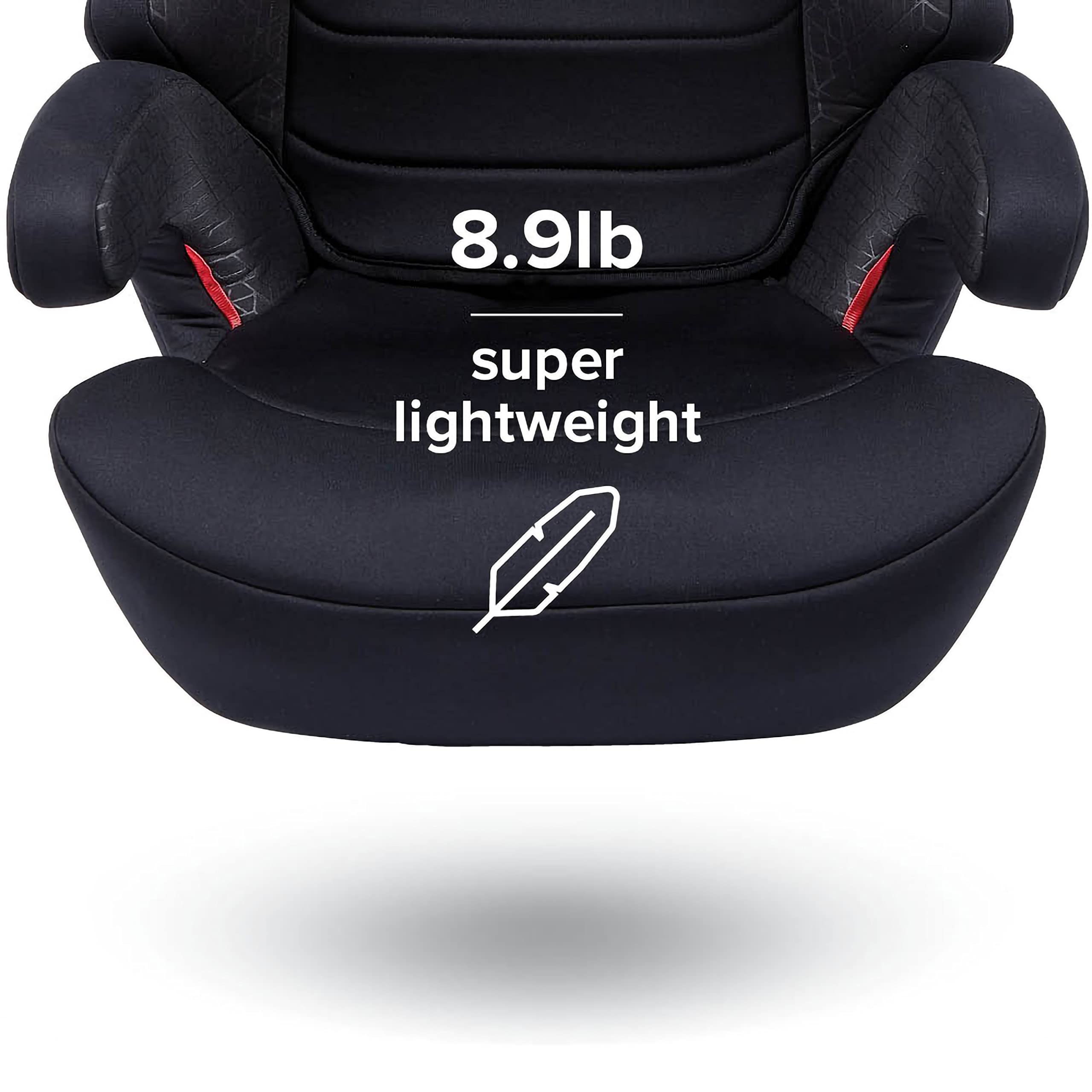 Diono Everett NXT High Back Booster Car Seat with Rigid Latch, Lightweight Slim Fit Design, 8 Years 1 Booster Seat, Black