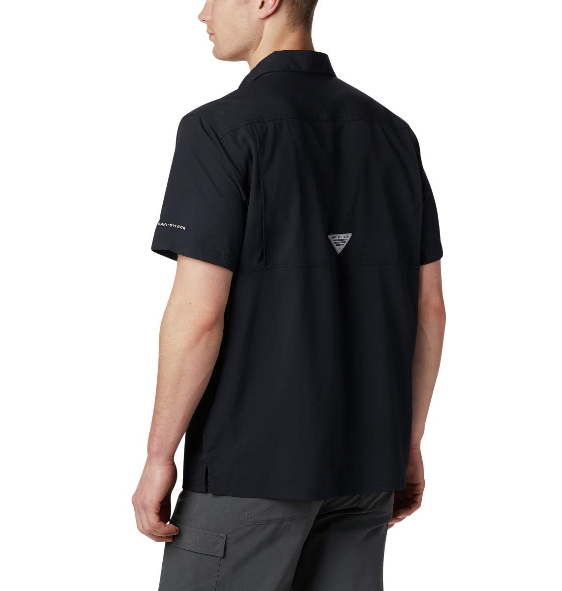 Columbia Men's Standard Slack Tide Camp Shirt, Black, Small