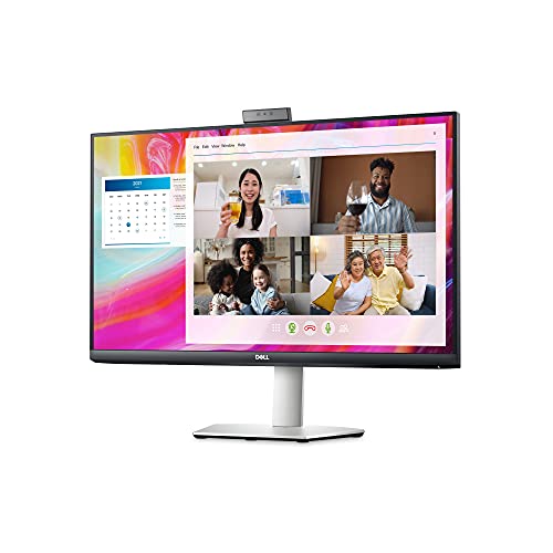 Dell S2722DZ 27 inch Work From Home -Monitor, Video Conferencing Features - Built-In -Camera, Noise-Cancelling Dual Microphones, USB-C connectivity, 16:09 Aspect Ratio, 4ms Response Time, QHD - Silver