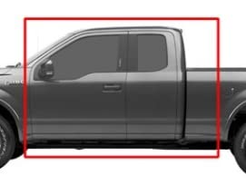 WeatherTech Custom Fit FloorLiners for Ford Super Duty, F-150-2nd Row (446975), Black