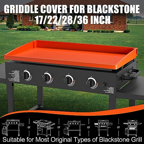 likjhbn 36 inch Griddle Cover for Blackstone, Silicone Grill Mat Blackstone Accessories Full Wrap-Around Protective Top Cooking Surface Protector Outdoor-Orange GJD-36-C