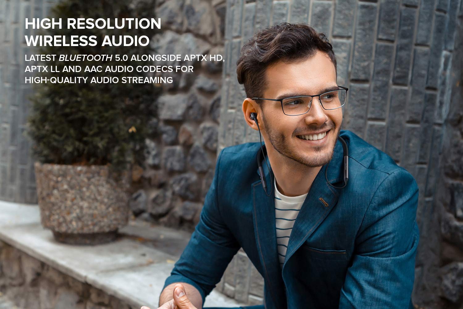 Creative Aurvana Trio Wireless β Bluetooth 5.0, Triple-Driver Neckband Headphones, aptX HD, aptX LL and AAC, Multipoint Connectivity, Noise-Isolating with Mic, Up to 20 Hrs Playtime