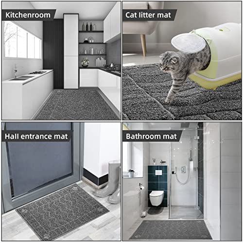 Motsamla Cat Litter Mat, Litter Trapping Mat Soft on Kitty Paws, 35" x 24" Kitten Litter Box Mat for Cleaner Floors, Waterproof, Easy Clean, Durable Large Size Cat Litter Pad for Kitten.
