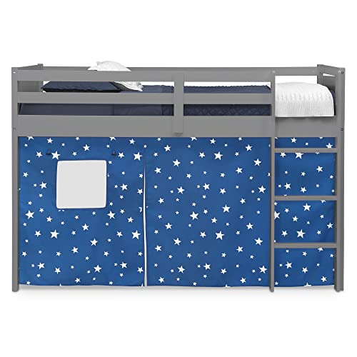 Delta Children Loft Bed Tent - Curtain Set for Twin Loft Bed (Bed Sold Separately), Blue Stars