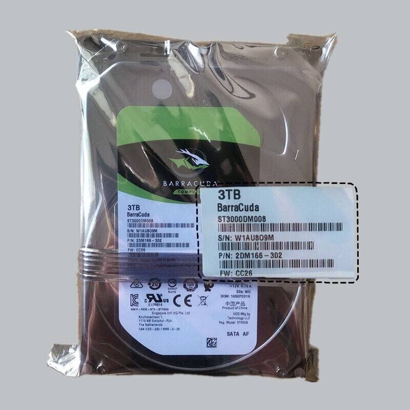 HDD for 3TB 3.5" SATA 6 Gb/s 64MB 7200RPM for Internal Hard Drive for Surveillance HDD for ST3000DM008