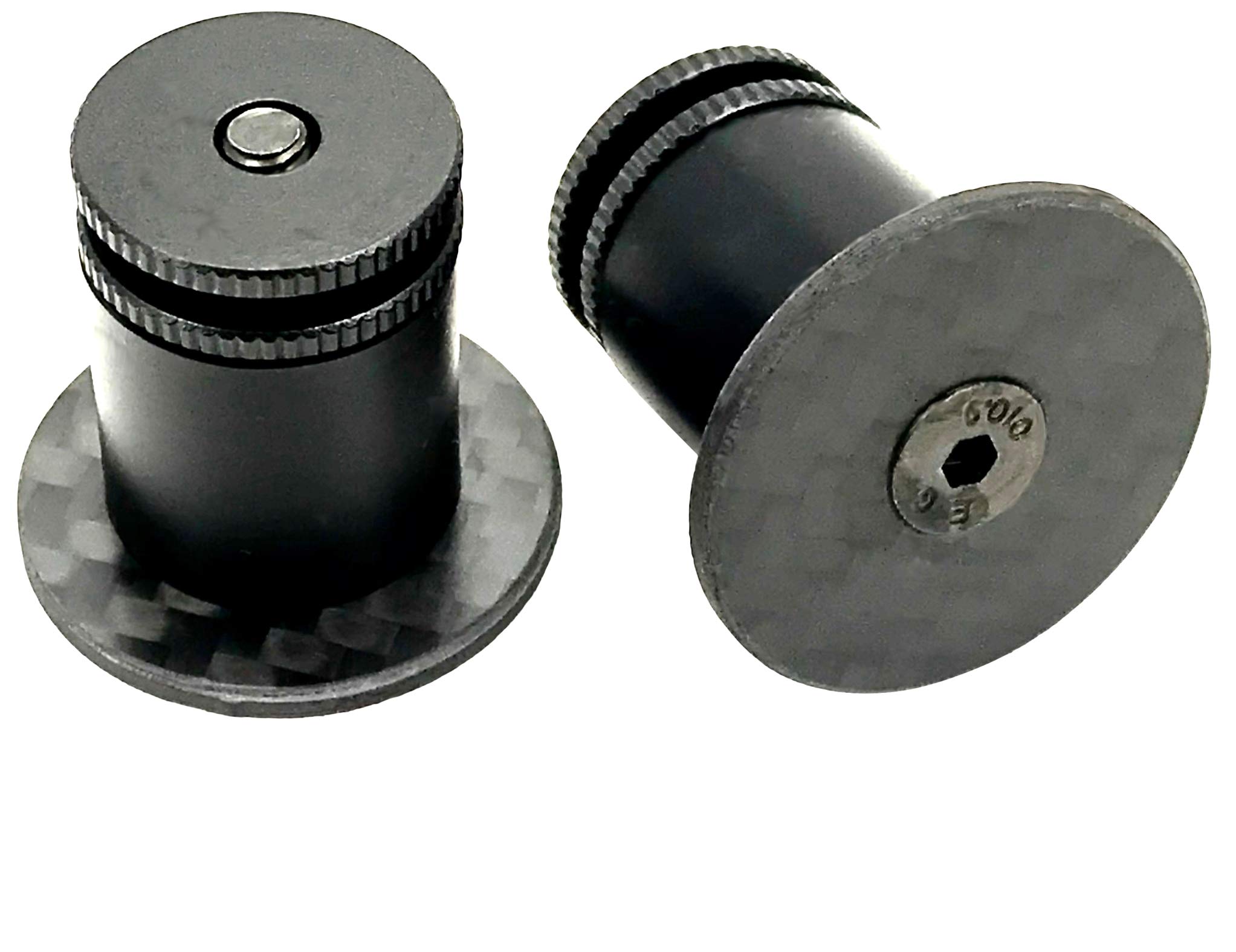 Domain Cycling Bike Bar Ends Plug Caps (Pair) – Carbon Handlebar End Plugs for Road Bikes, Mountain Bikes, BMX & More