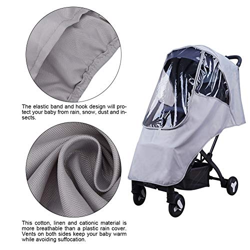 FAMKIT Baby Buggy Rain Cover Stroller Waterproof Rain Cover EVA Stroller Accessories Universal Wind Dust Shield