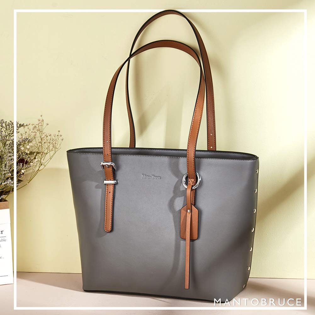 WESTBRONCO Vegan Leather Purses and Handbags For Women,Travel Tote bag Large Shoulder Bag with zipper