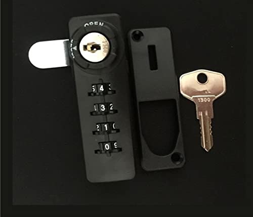 Combination Cabinet Cam Lock 3-4 Digit with Reset Key for Door Locker Office Drawer Jewelry Box MS514 1Pcs (Color : 4H Lock BackplaneKey)