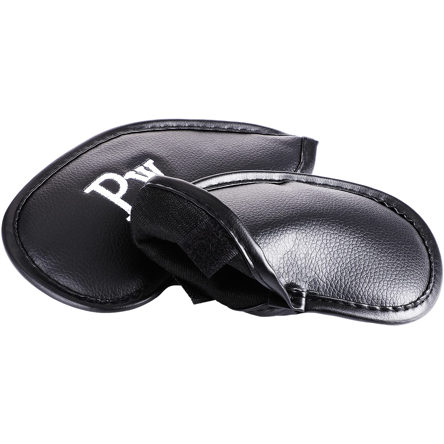 DeepRoar Golf Iron Covers Golf Club Covers Thick Synthetic Leather Golf Iron Head Covers Set Headcovers Fits for All Brands Callaway, Ping, Taylormade, Cobra (Black)