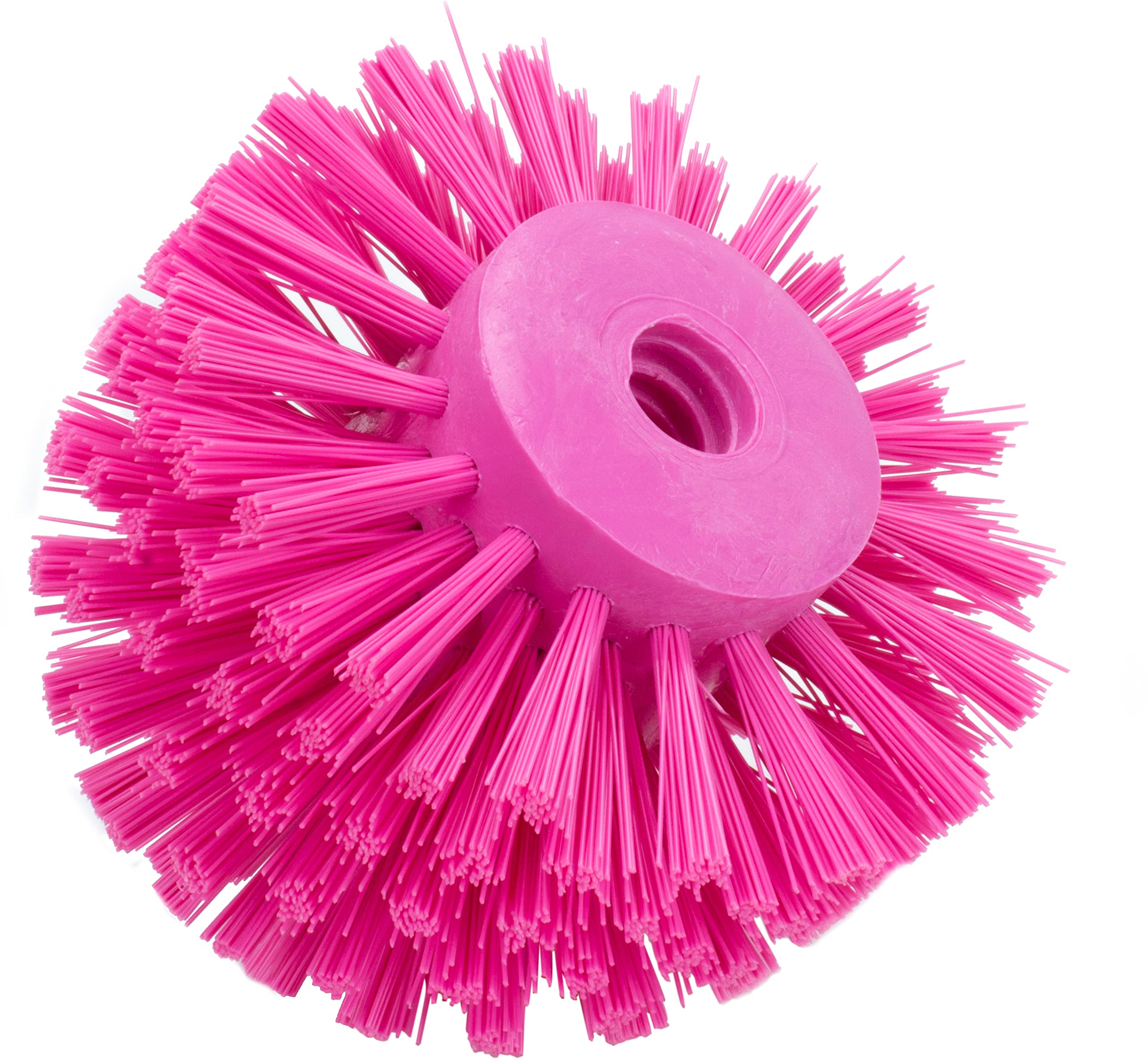 SPARTA Industrial Tank Brush Head Pipe Brush Head, Drain Brush with 3/4" Thread Hole (Handle Not Included) for Commercial Use, Plastic, 5 x 3.9 Inches, Pink, (Pack of 2)