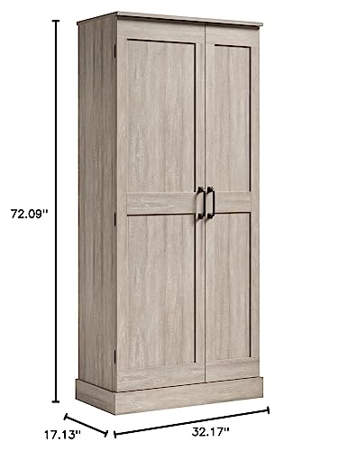 Sauder Miscellaneous Storage Cabinet, L: 32.17" x W: 17.13" x H: 72.09", Spring Maple Finish