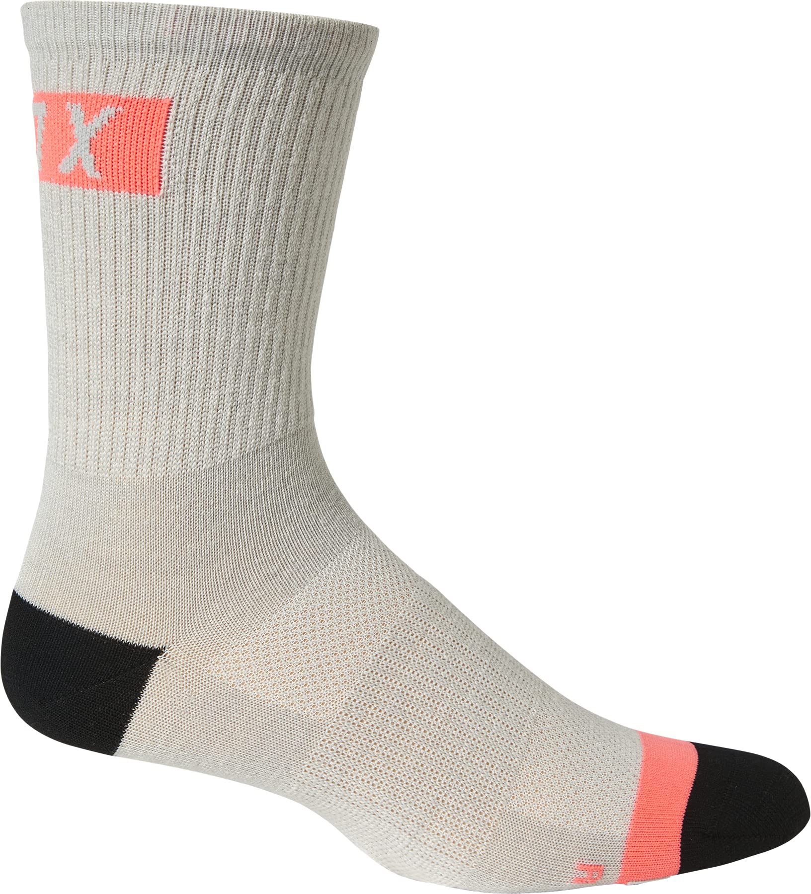 Fox Racing Men's Standard 6" Flexair Merino Sock, Light Grey, S/M