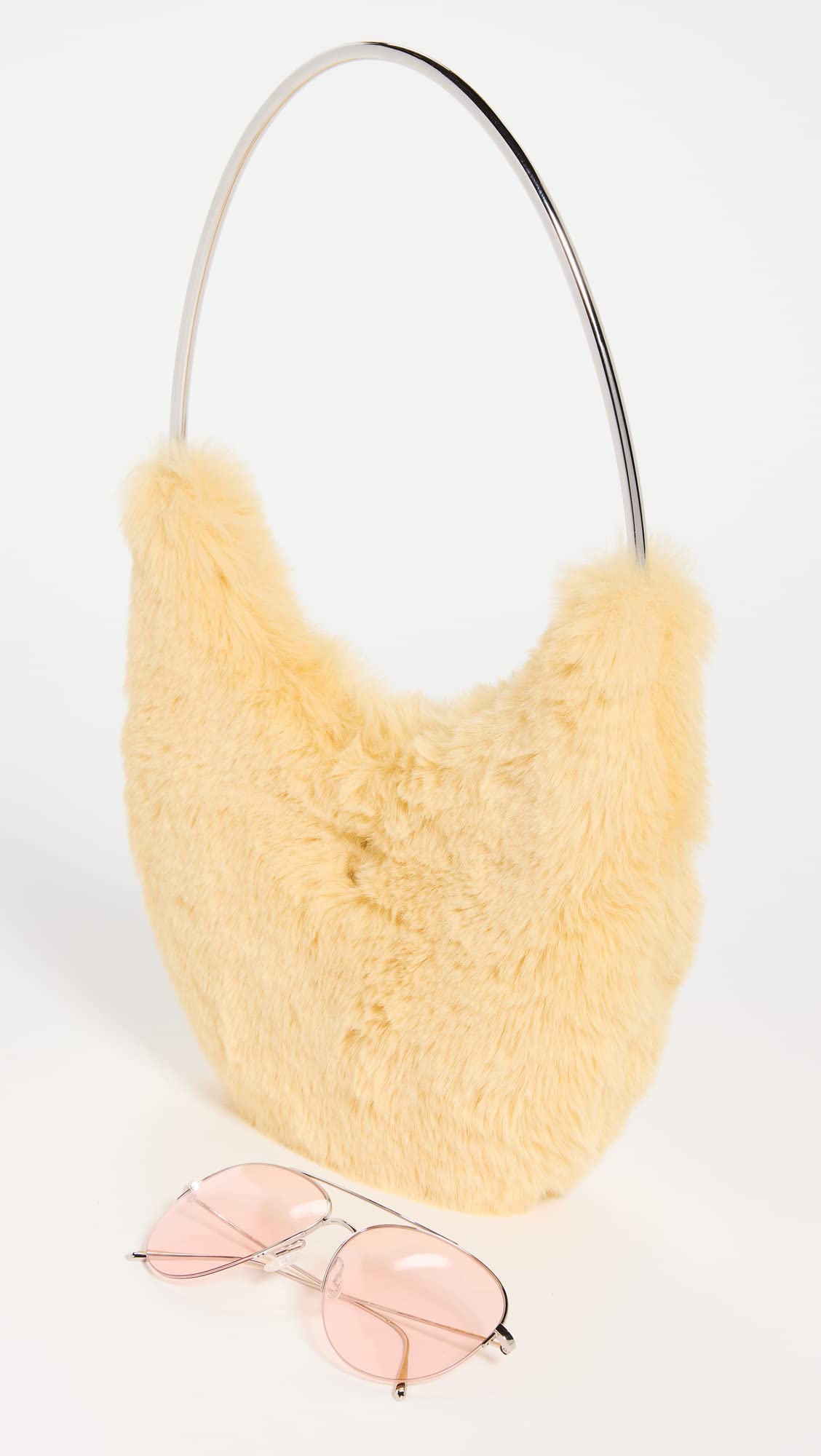 Coperni Women's Faux Fur Ring Swipe Bag, Yellow, One Size