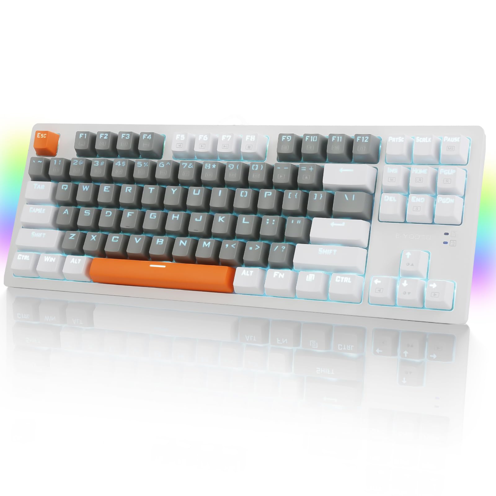 E-YOOSO Z-88 Compact Solid Color Backlit & RGB Sidelight for PC, MAC, PS4 Gamer (81 Gold)
