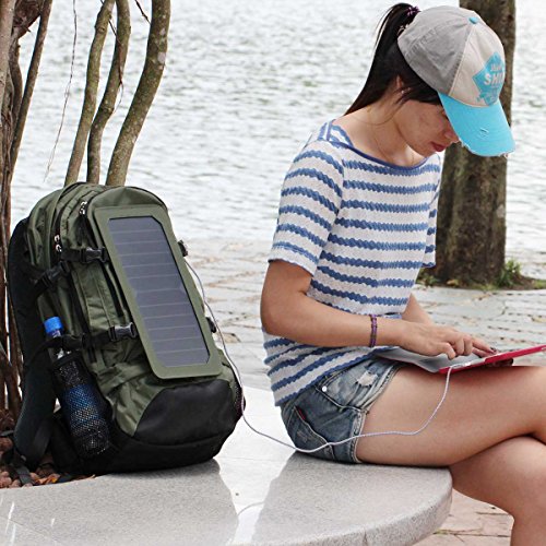 ECEEN Solar Backpack 7 W Solar Panel Charger for Smart Cell Phones Outdoor Sports Backpack Supplies